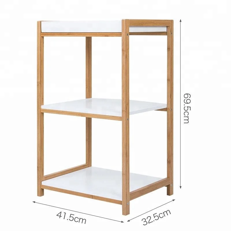 Bambkin Bamboo 3-tiers Storage Rack For Living Room Bedroom Bath Room ...