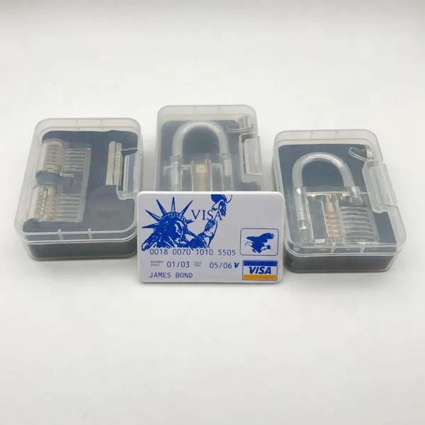 Hot Sale Transparent Cutaway Practice Lock Pick Set With James Bond 007 ...
