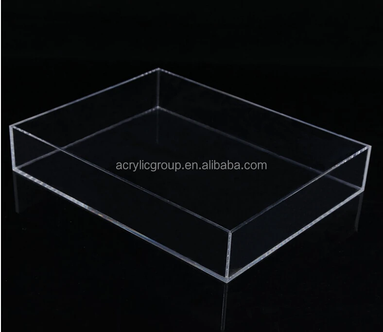 Custom Clear Rectangle Acrylic Tray - Durable & Versatile