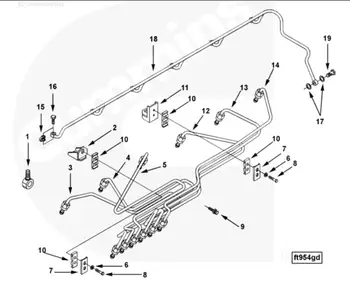 Cummins Diesel Motor Fuel Manifold 3922117 3920685 3920597 3915903 ...