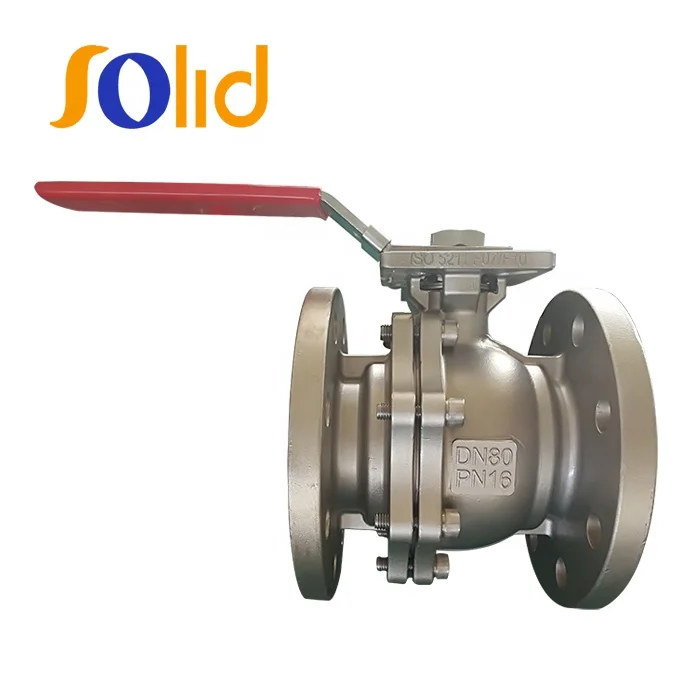 Din Standard Pn16 2pc Stainless Steel Flanged Ball Valve - Buy Din Standard Flanged Ball Valve ...