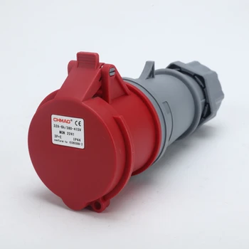 Female Industrial Plug And Socket Three Phase Mobile Socket 32a 380 ...