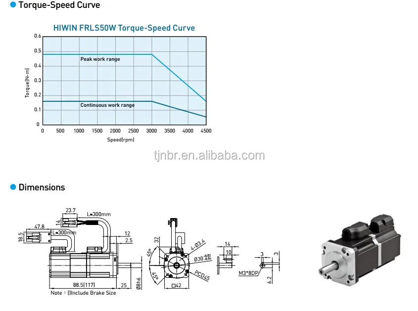Original Hiwin High Torque Ac50w Servo Motor Frls052 - Buy Japan Servo ...