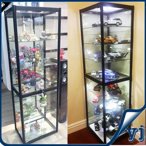 Model Display Cabinet/ Tall Glass Display Shelf/ Full Vision Glass ...