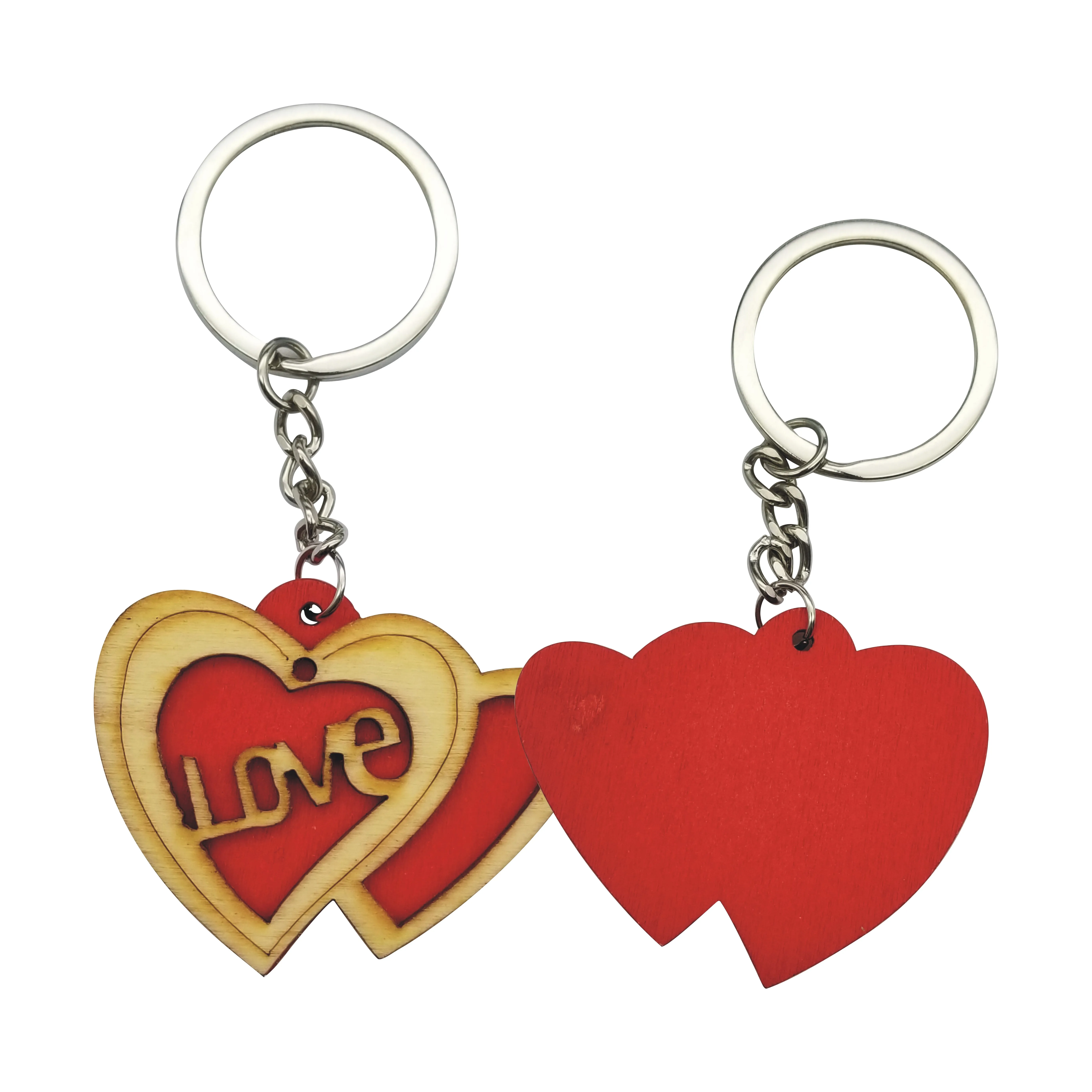 2pcs Puzzled "i Love You" Heart Key Dangle Valentine's Day Couple ...