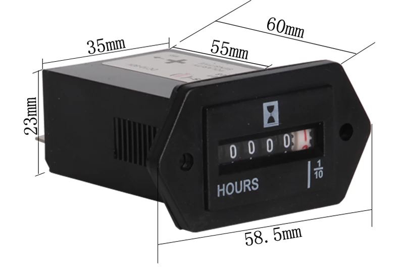 Hot Sell 6 Digits Ac110-250v Ac/dc10-80v Hour Meter Complete Sealed Quartz Timer Counter Sys-1 ...