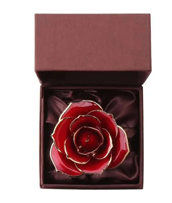 Real Rose Dipped In 24k Gold,Forever Preserved Long Stem Rose With ...