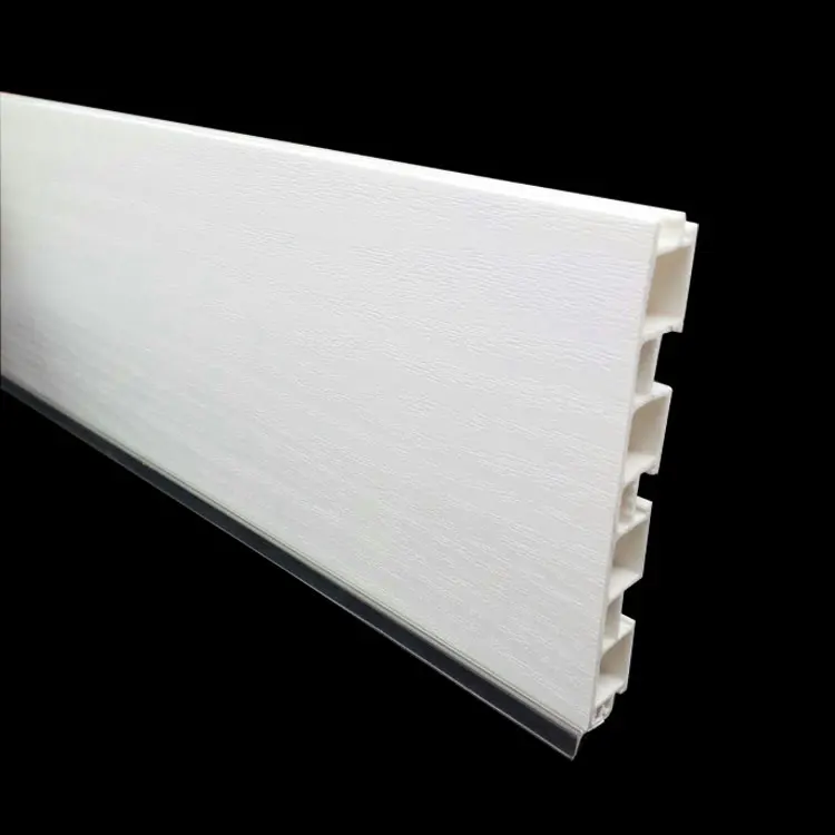 Wooden Grain White Pvc Laminate Plastic Skirting Boards - Buy Skirting ...