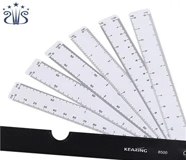 6pcs Fan Type Scale Ruler Set for Engineering - 1:10, 1:15