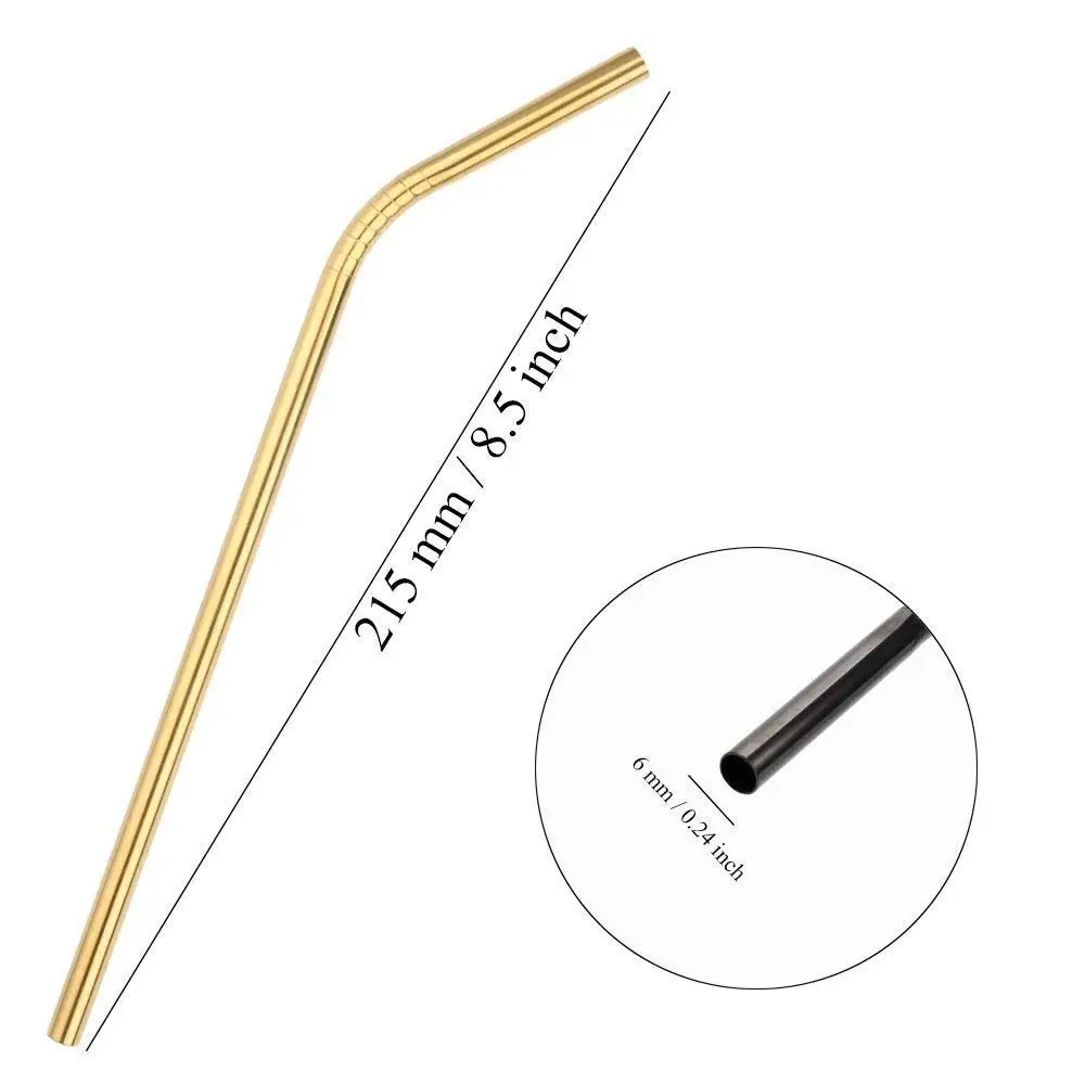 Stainless Steel Drinking Gold Straw In 304 Stainless Steel Material ...
