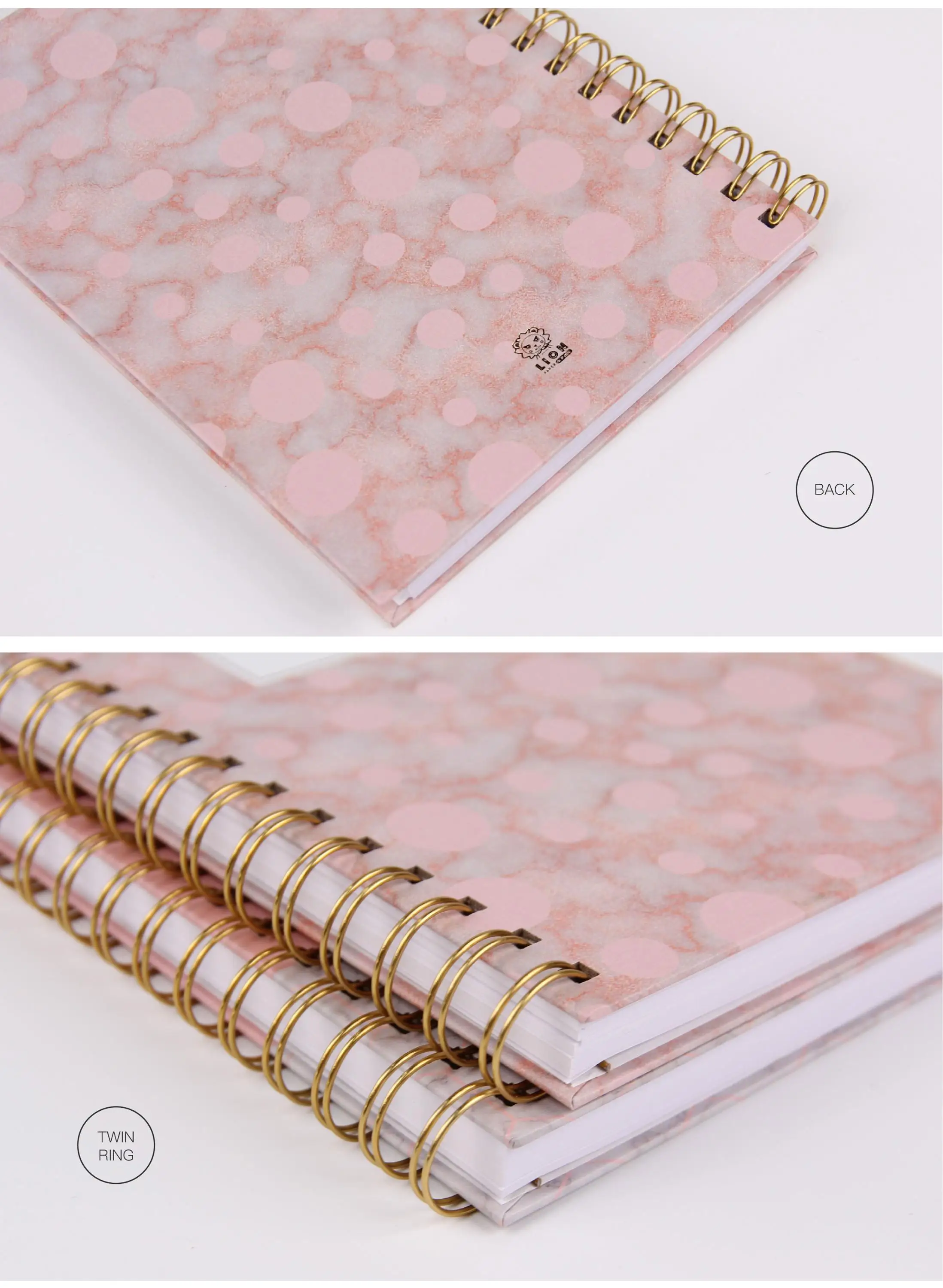 Customized A5 Size Twin Ring Hardcover Journal Notebook - Buy Journal ...