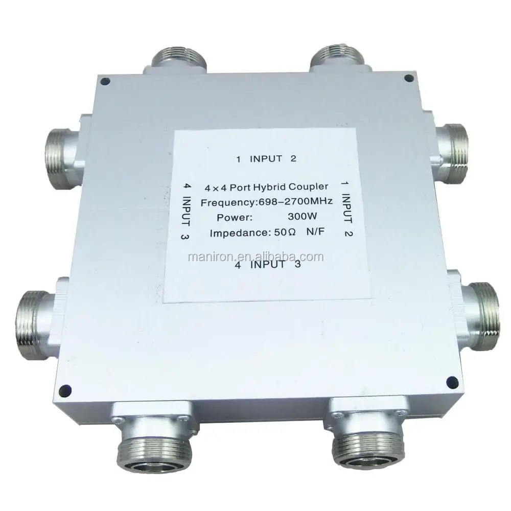 4x4 Port Combiner/ 4 In 4 Out Rf Hybrid Coupler,698-2700mhz,300w,6db ...
