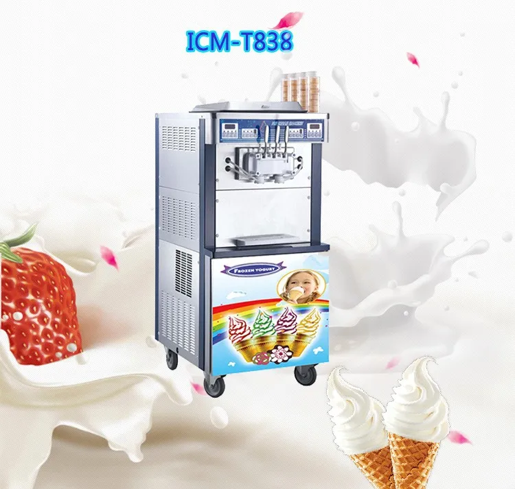 High Productivity Soft Ice Cream Machine with Rainbow System