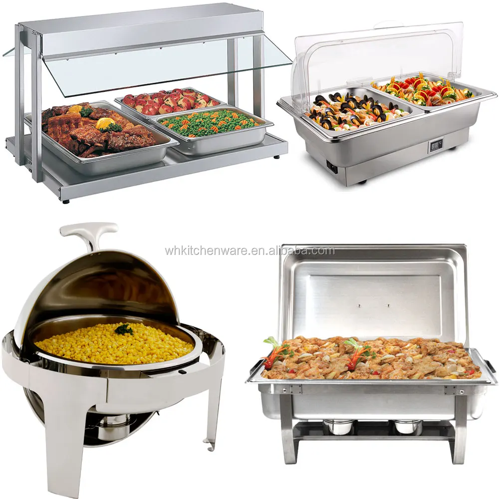 9L Chafer Hot Food Display Warmers - Perfect for Buffets