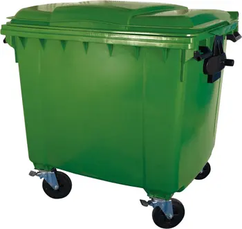 1100 Liters Green Color Garbage Can With Recycle Bin With Wheels And ...
