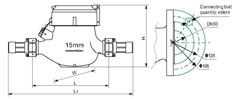 Impulse Transfer Water Meters For Cold/hot Water - Buy Vane Wheel Multi ...