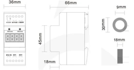 Multi-function Lightning Strike Surge Counter Digital
