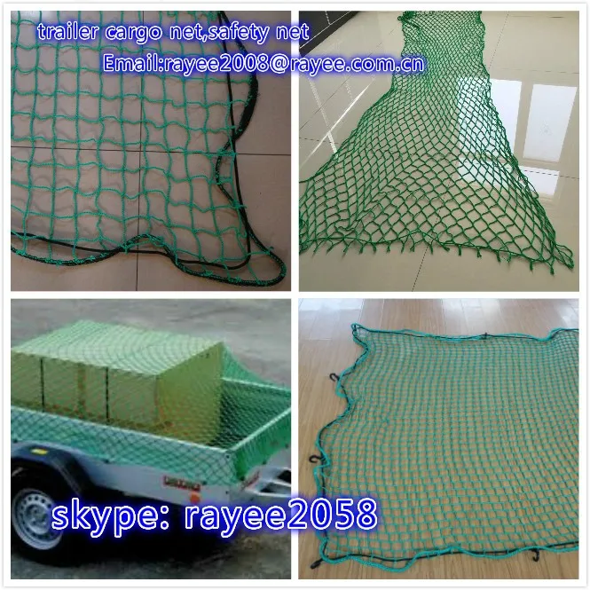Flat Webbing Cargo Net Trailer Cargo Net 6 Hooks,Roof Wraparound Net ...