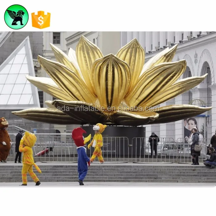 Golden Inflatable Flower Lotus Decorative Inflatable Giant 6m Dome ...