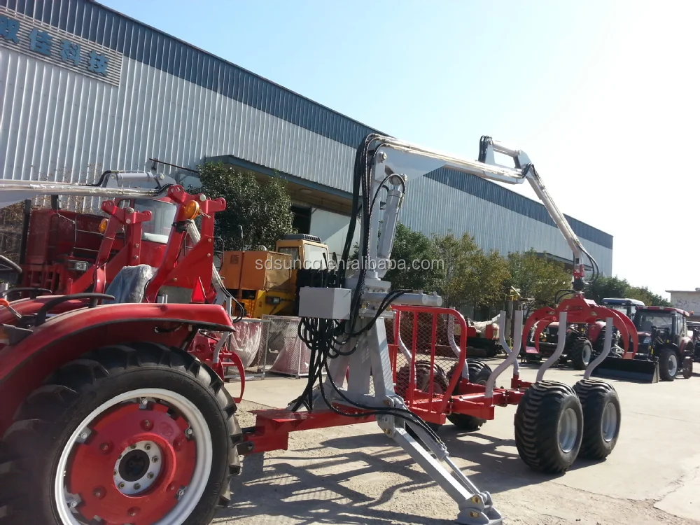 1 Ton Log Trailer Crane,Hydraulic Crane / Log Grapple / Small Wood ...