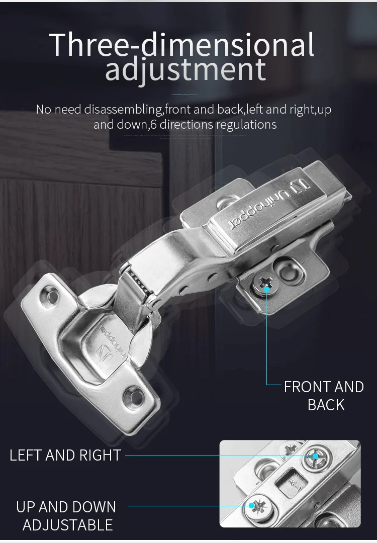 UNIHOPPER 30 Degree Soft Close Hydraulic Furniture Hinge