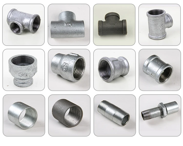 90 Degree Banded Hot Dipped Galvanized Malleable Iron Elbow