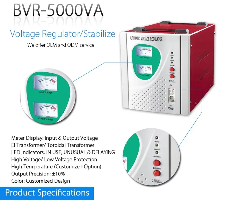 5000w Relay Control Voltage Regulator Full Automatic Ac Voltage ...