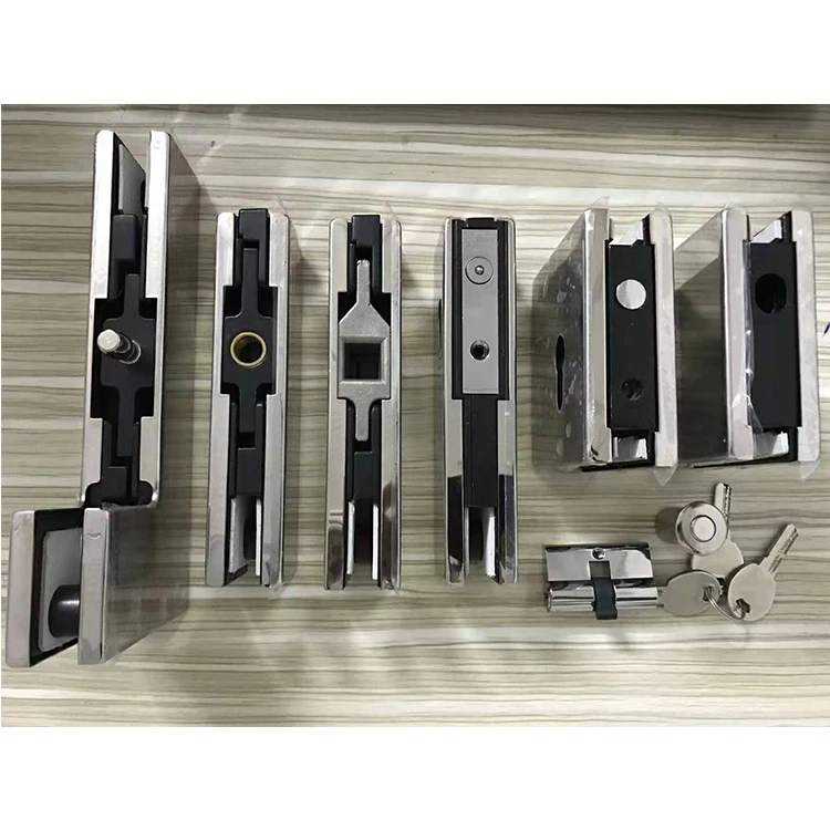 Good Quality Glass Lock Patch Fitting Frameless Door Hardware - Buy Top Pivot Transom Upper ...