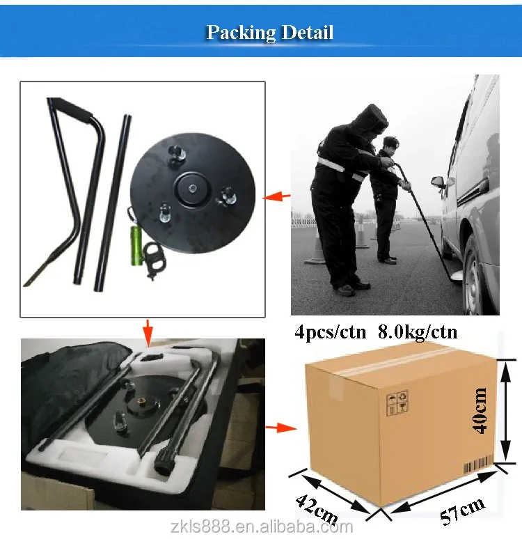 Portable Mobil Inspection Mirror Underr Pemeriksaan Kendaraan Dengan ...