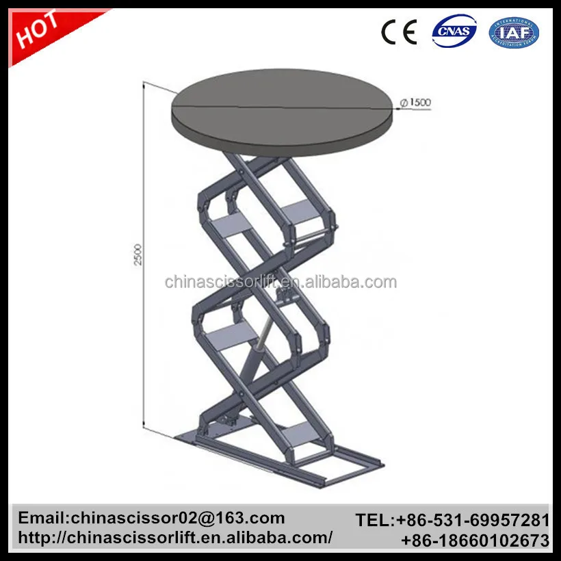6.5m Diameter Round Car Hydraulic Platforms,Electric Rising Platform ...