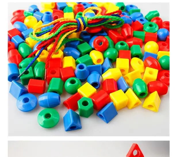 Stringing Beads with Laces - Toddler Crafts & Toys