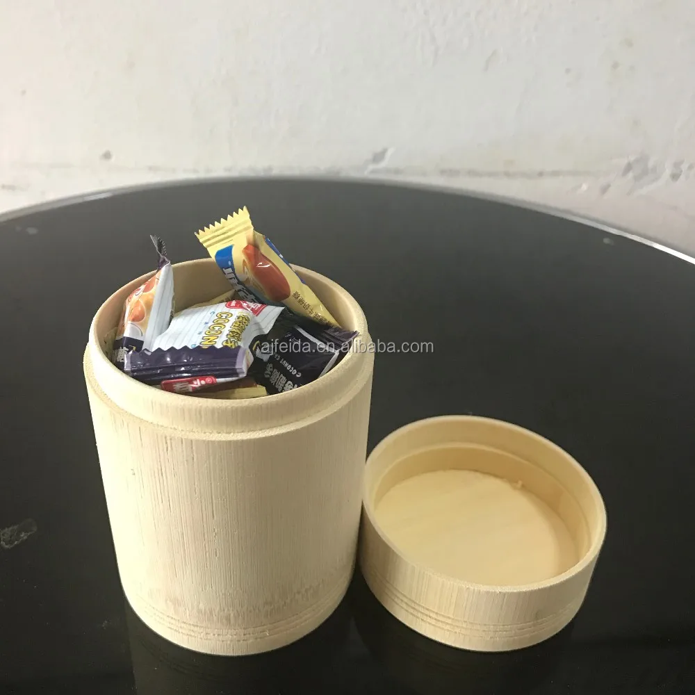 Fd-natural Bamboo Storage Tube Bamboo Craft Stick Container Spices ...