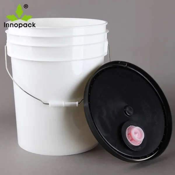 5 Gallon White Clear Plastic Bucket For Food With Spout Lid - Buy 5 ...