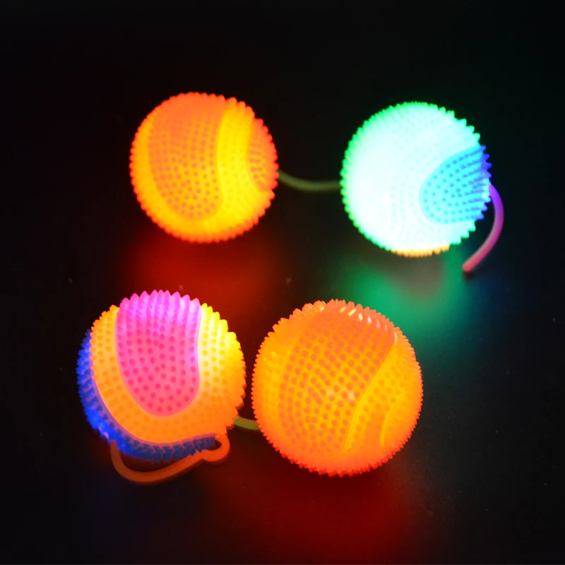 Light Up Bounce Soace Ball Flashing Spiky Ball Toys For Adult Children ...