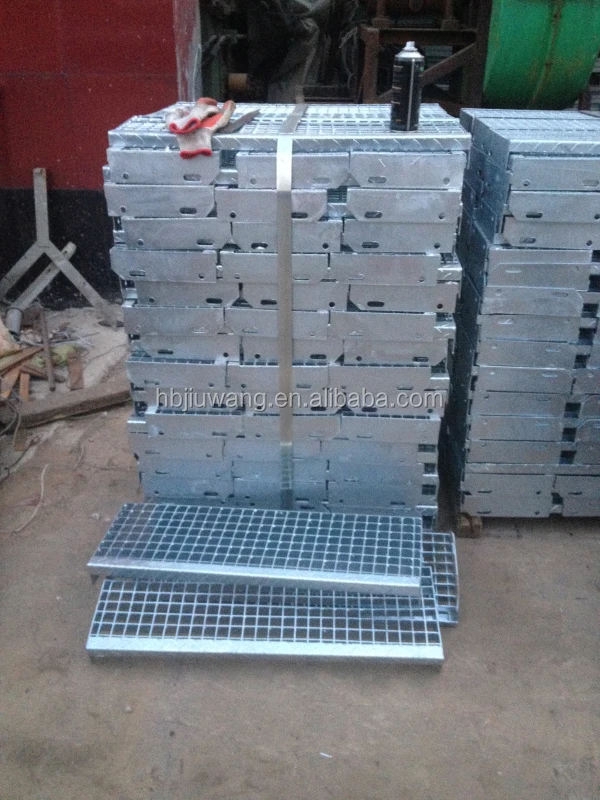 Galvanized Stair Treads With Checkered Plate Nosing Or Nonslip Nosing ...