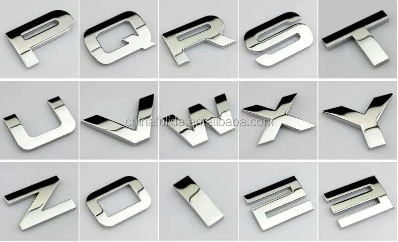 Low Price Manufacturer Abs 3d Chrome Alphabet Letters - Buy Chrome ...