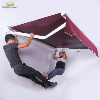 Outdoor Manuel Or Motorized Aluminum Folding Arm Retractable Awning ...