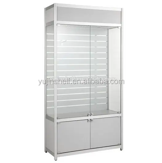 Hot Aluminum Slat Wall Display Rack,Lockable Display Furniture For Cell ...