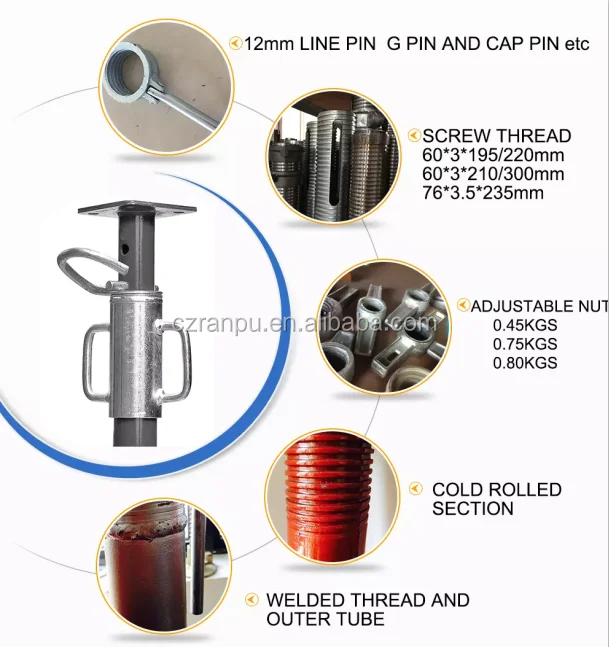 Hot New Releases Strong Loading Capacity Adjustable Steel Prop - Buy ...