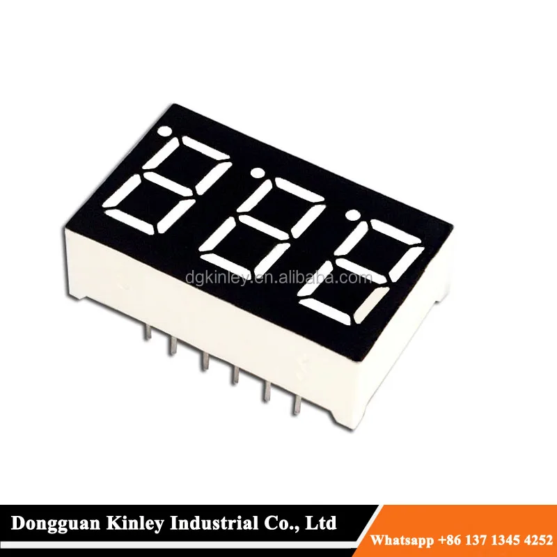 0.36 Inch 3 Digit 7 Segment Led Numerical Display Module With Green ...