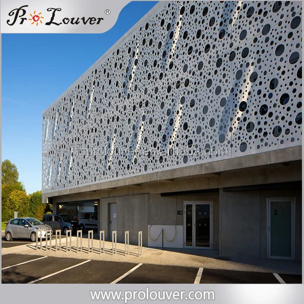 Aluminum 85R Roll Formed Panel Louver for Solar Control