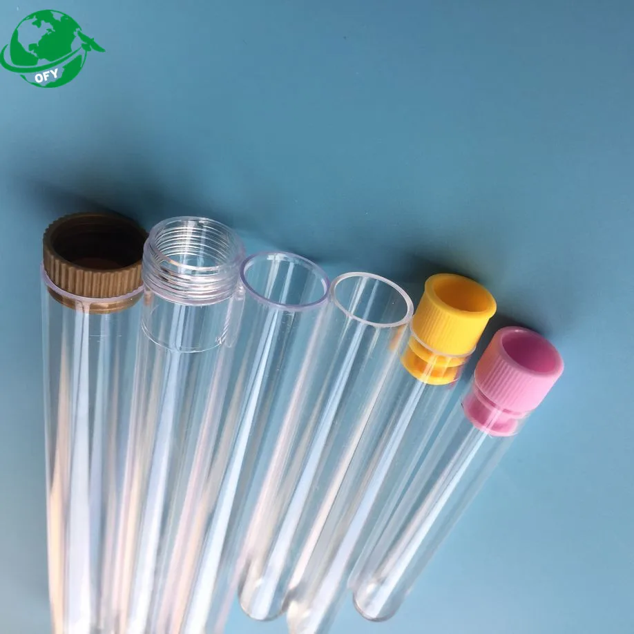 Top Quality Clear Plastic Tube With Cork Lid Or Screw Cap - Buy Clear ...