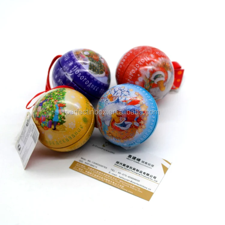 Decorative Christmas Metal Tin Ball Containers Wholesale - Buy ...