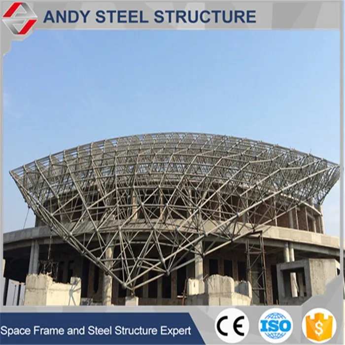 Customized Steel Pipe Truss Prefab Basketball Court Roofing Design ...