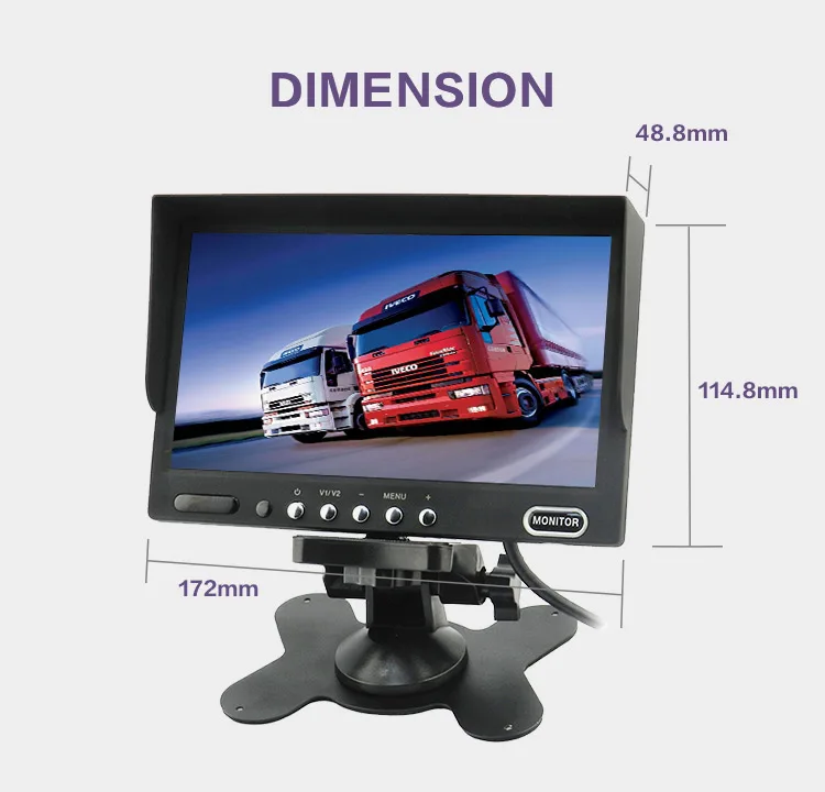 7 Inch High Resolution Rotating Color Tft Lcd Display Monitor With ...