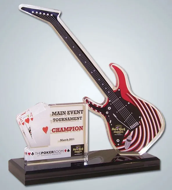New Design Acrylic Guitar Awards And Trophies With Custom Printing ...