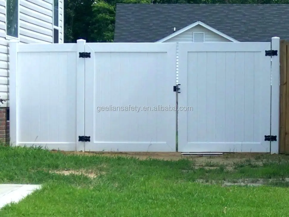 Full Privacy Pvc Fence Panels House Iron Gate Design / Steel Sliding ...