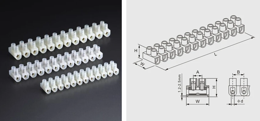 Factory Price W U Plastic Terminals Blocks,Strip Connector Terminal ...