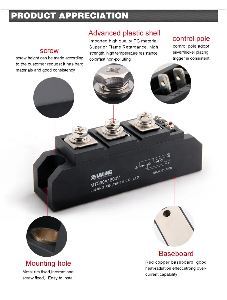 Bridge Power SCR Dual Thyristor Module PWA100A30 Products from Zhejiang ...