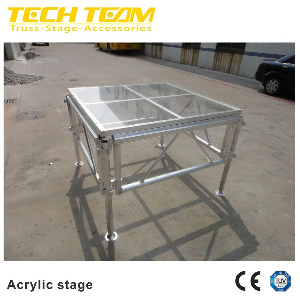 LED Acrylic Stage Platform for Wedding Events - Portable & Stylish